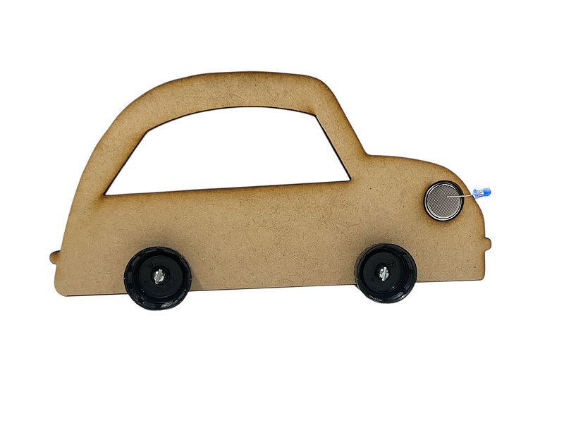 Carro MDF maker com parafusos e porcas - Optimus Robótica