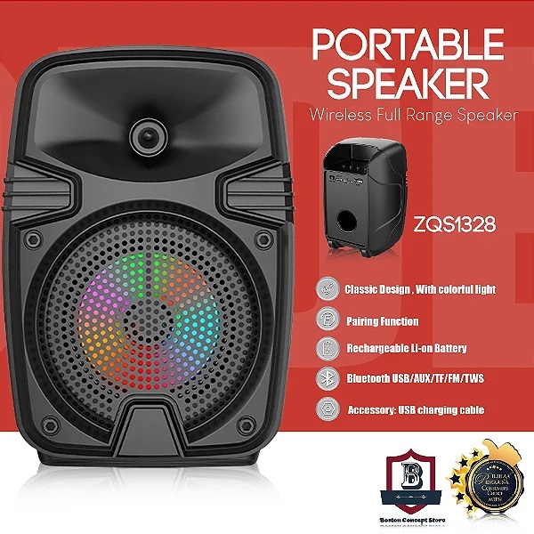 Caixa de Som 3" super bass speaker 8w ZQS1328 Sing-e - Ligue Toner