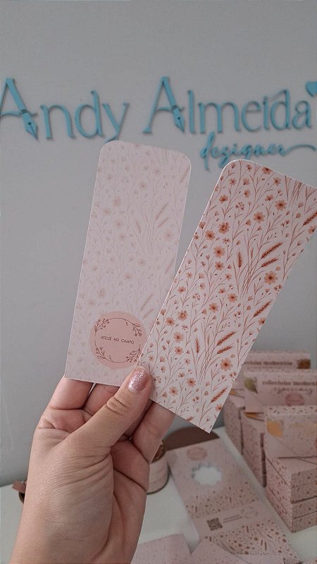 40 Tirinhas personalizadas 6x16cm - Andy Almeida Designer