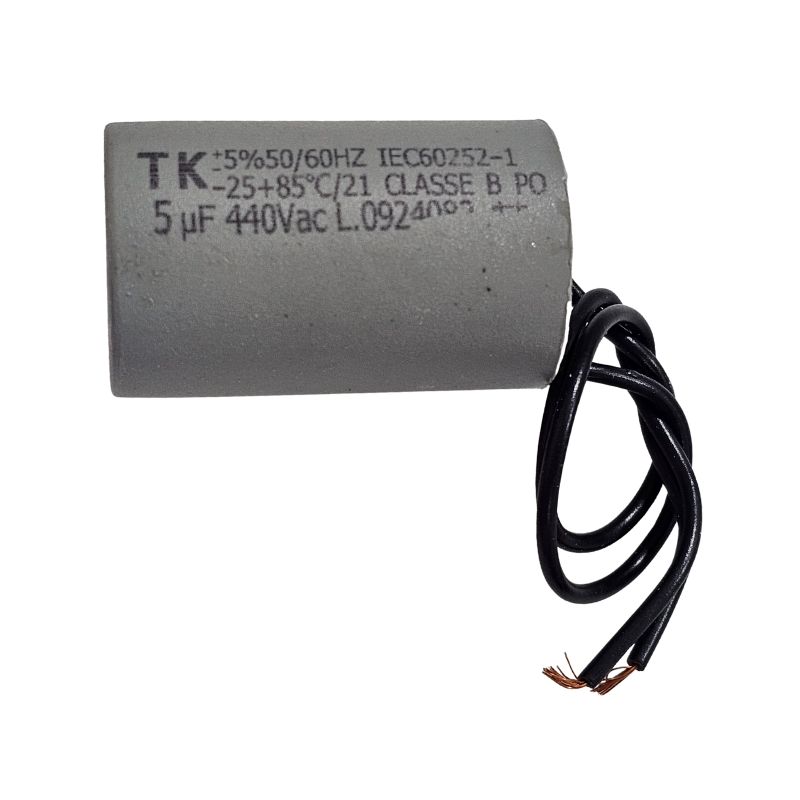 Capacitor Polipropileno 5uF x 440V 50/60Hz Plástico Fio Tk - Mercado ...