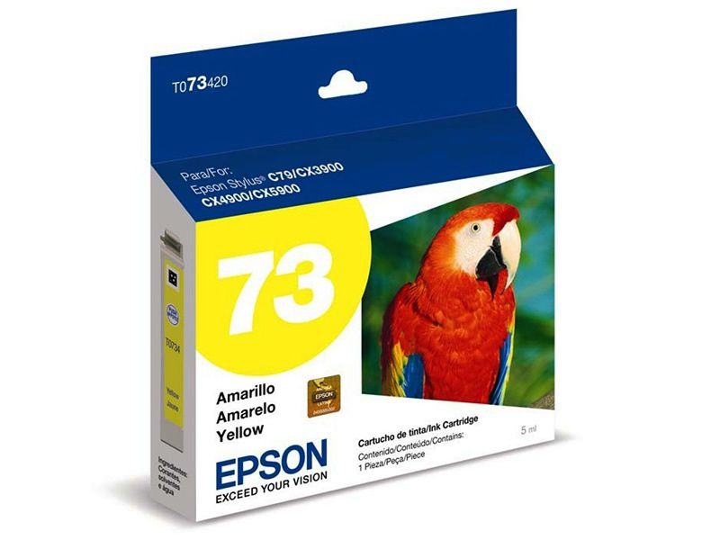 Cartucho de Tinta EPSON TO73420 P/ Stylus 73N Amarelo - Digimer