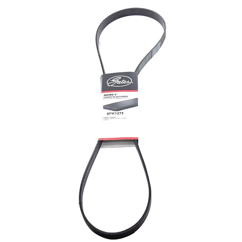 Correia Micro-V Gates 6PK1275 GM S10, Blazer 2.4 - Asllan Autopeças