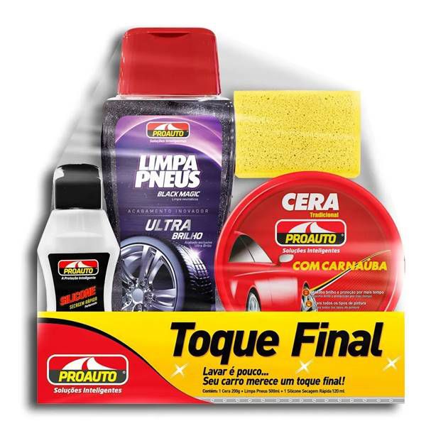 Kit Limpeza 3x1 Toque Final - Proauto - Distribuidora Grande Rio - Produtos Automotivos
