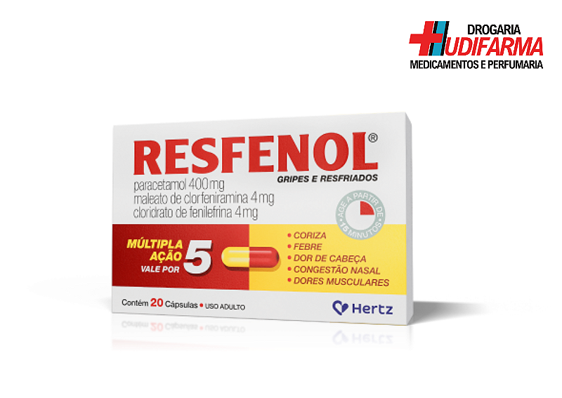 Resfenol 20 capsulas - Drogaria Udifarma