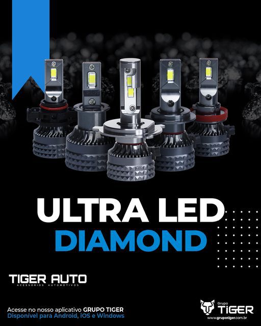 TIGER AUTO LED DIAMOND HB3 6500K 12V 60W 4000LM CANBUS - Four Leds ...