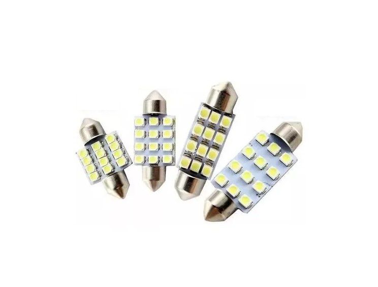 LAMPADA LED TORPEDO 36MM 12 LEDS 6000K 12V - Four Leds Lampadas Automotivas LAMPADA LED TORPEDO 36MM 12 LEDS 6000K 12V - Four Leds Lampadas Automotivas