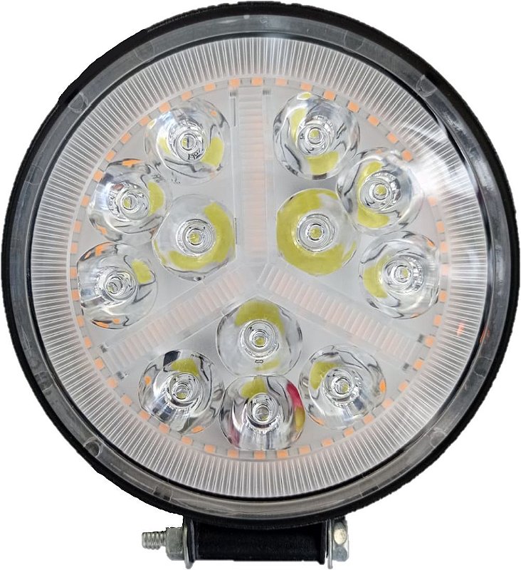 FAROL DE LED REDONDO 12 LEDS 3000-6000K 75W 12-24V 11X2CM - Four Leds ...