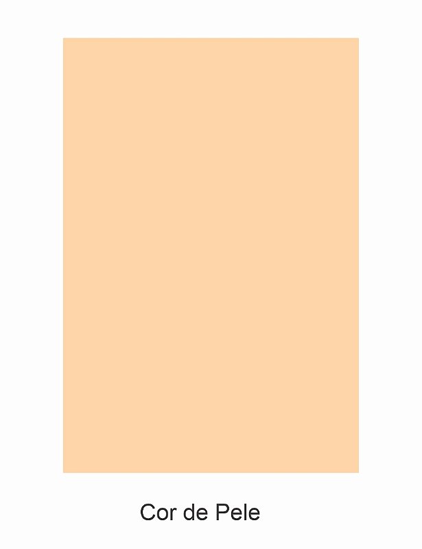 Decalque para Porcelana - Folha Colorida Cor de Pele - Decalcor