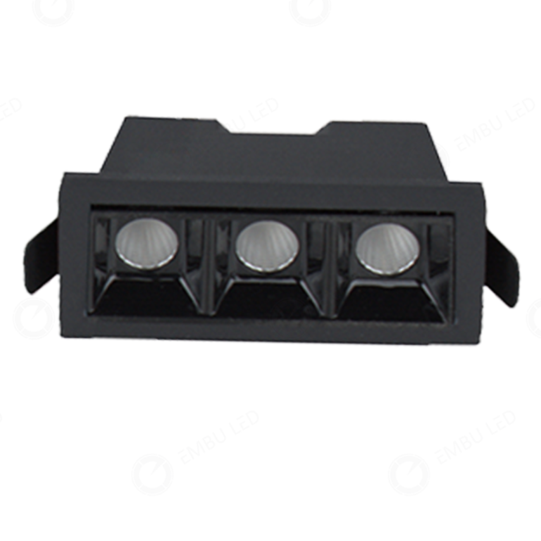 SPOT DOWNLIGHT LED EMBUTIR SPOTLINE BLACK 3X2W - BRANCO QUENTE - Lumos ...