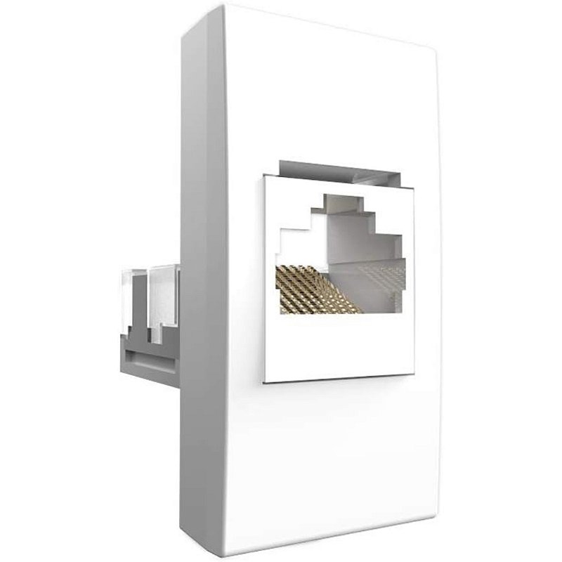 Modulo Tomada Rede RJ45 CAT 5E Branco 85024 - Lux Iluminação