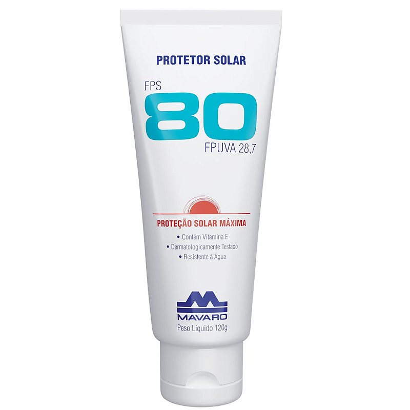 Protetor Solar Fps 80 120g Mavaro - Magazine do Epi