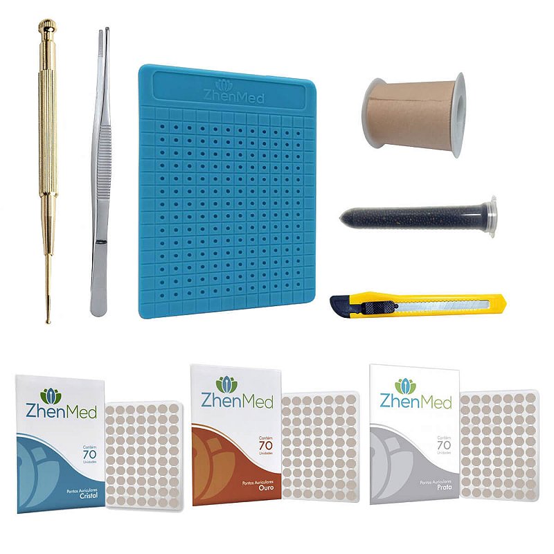 Kit Auriculoterapia Essencial - 9 Peças - Acupuntura Shopping