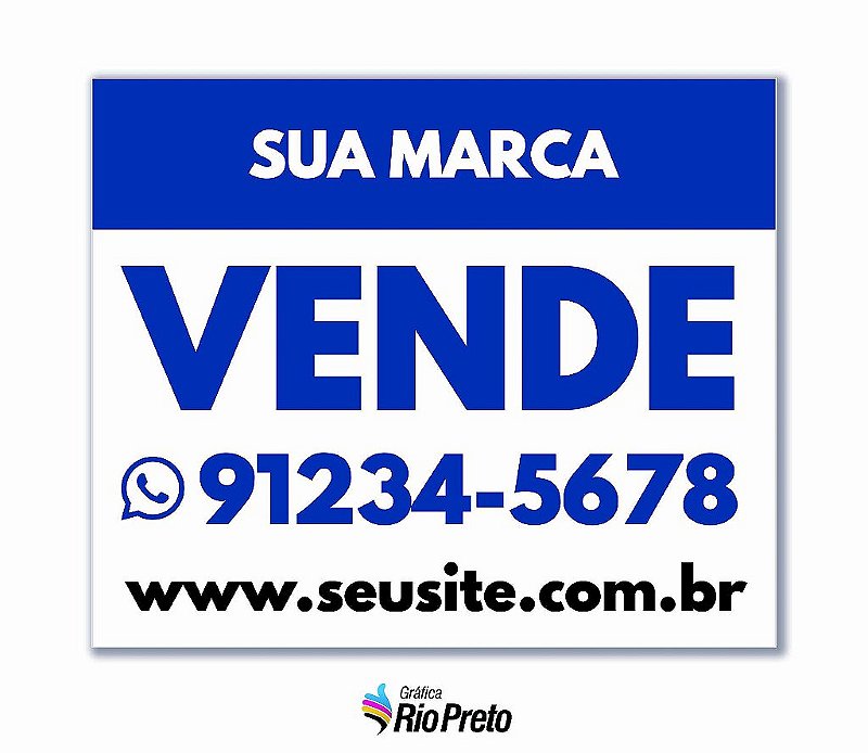 Placa em PVC - 2mm - Gráfica Rio Preto