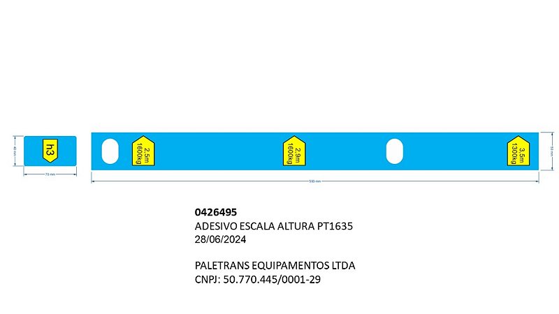 ADESIVO ESCALA ALTURA PT1635 - Eleva Minas