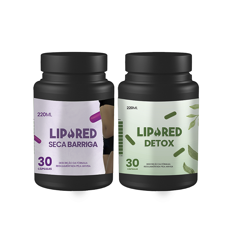 COMBO - LipoRed Seca Barriga + LipoRed Detox - 30 Cápsulas - LipoRed