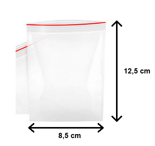 SACO ZIP LOCK HERMETICOS N04 8,5X12,5 100 un - Fullone Pack