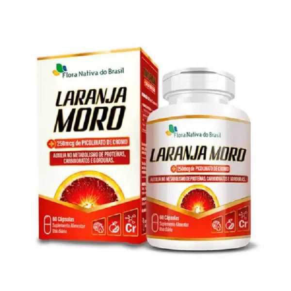 LARANJA MORO + PICOLINATO DE CROMO 500MG - FLORA NATIVA 60 CAPSULAS - Batel LARANJA MORO + PICOLINATO DE CROMO 500MG - FLORA NATIVA 60 CAPSULAS - Batel