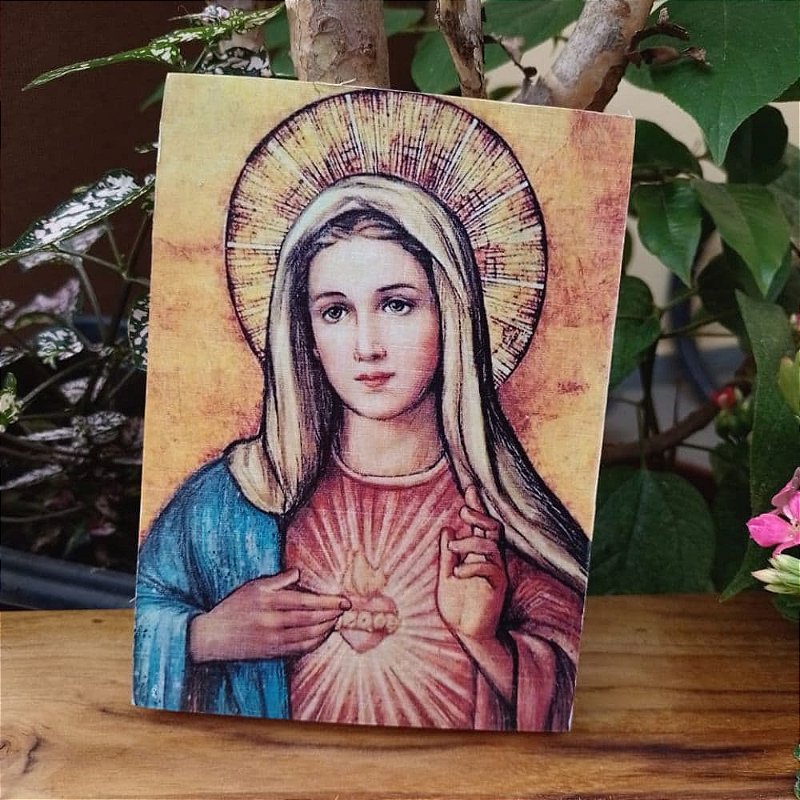 Ícone Imaculado Coração de Maria. - Atelier Sanctorum
