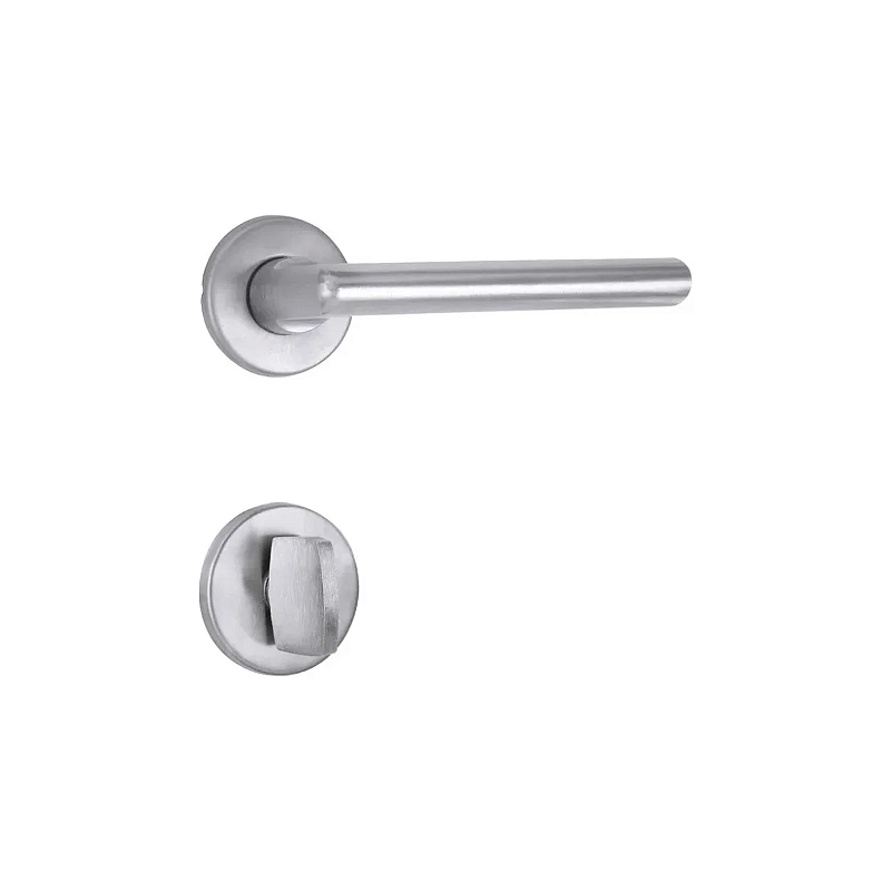 Fechadura WC La Fonte 6521 CRA – Cromado Acetinado com Trava Interna - Ipê Ferragens