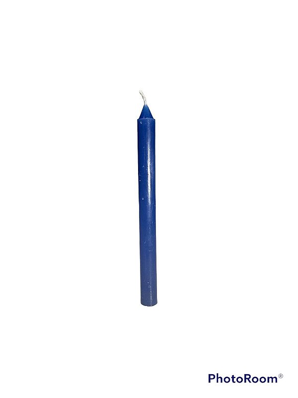 Vela Palito Azul Petróleo Com 8 Unidades - Vela Social