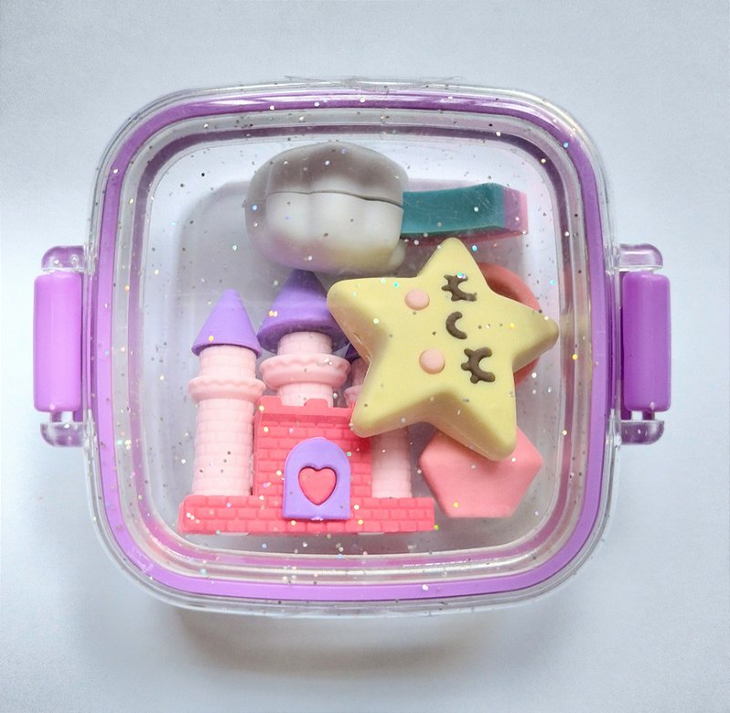 Box de Borrachas Divertidas c/ 04 unidades - Princess Eraser 2 - Papel ...