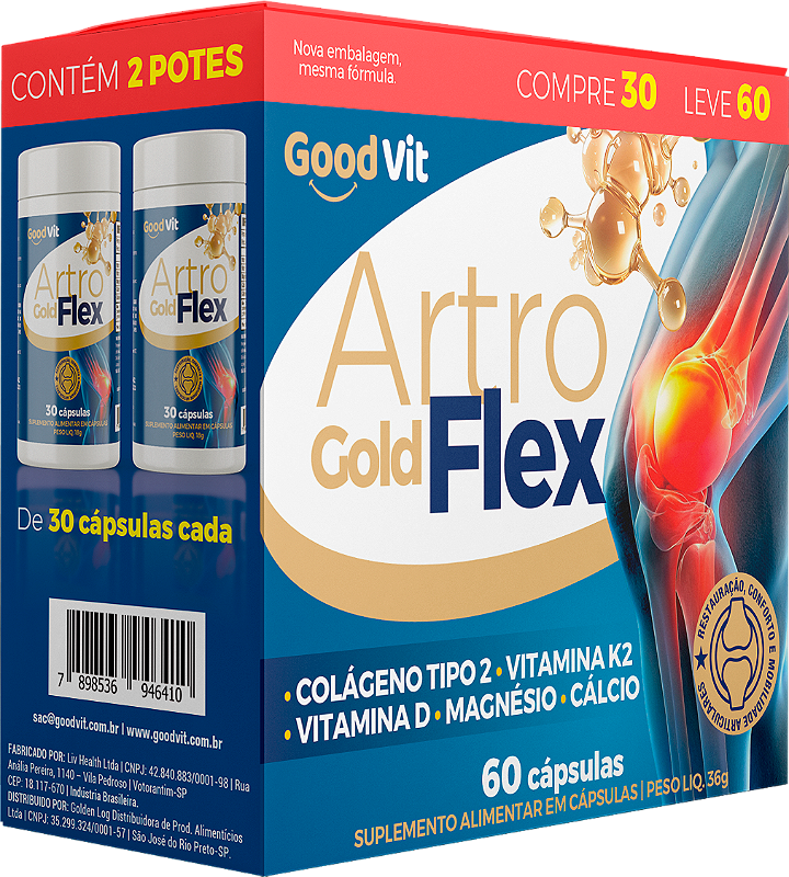 Artroflex l Saúde das Articulações l 60 Cápsulas - Good Vit