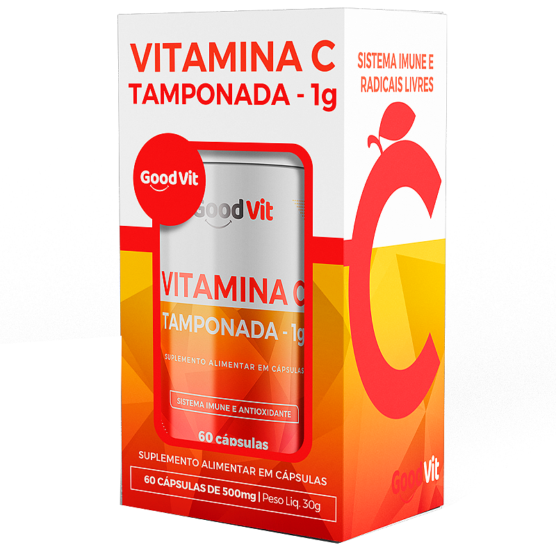 Vitamina C l Tamponada -1g 60 Cápsulas - Good Vit