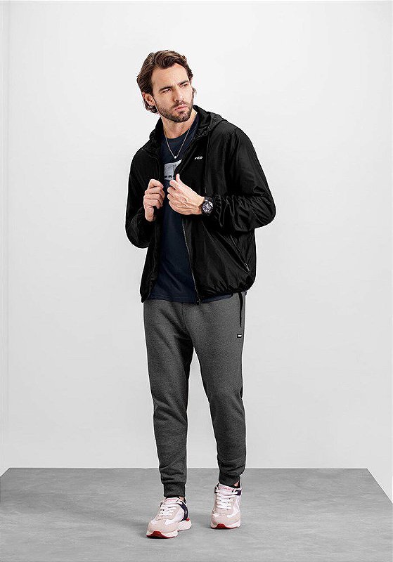 Jaqueta Corta Vento Masculina com Capuz 1.68240 - kBk. store