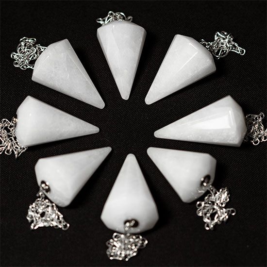 50 Pêndulos Sextavado Quartzo Leitoso Pedra Natural Facetado ATACADO ...