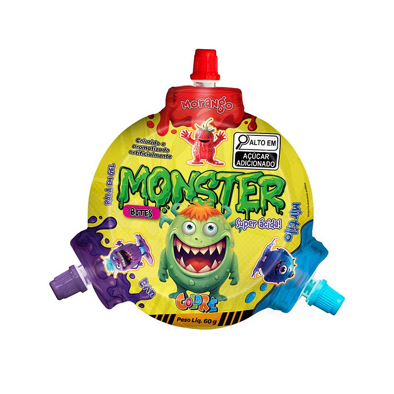 MONSTER BITES COLORE UNIDADE - Atacado Papelaria Bem Mais imports