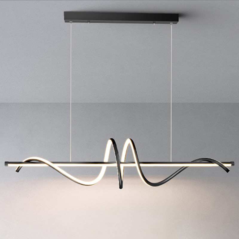 Luminária Pendente LED Lustre de Teto Linear Moderno - Rotheo Energia