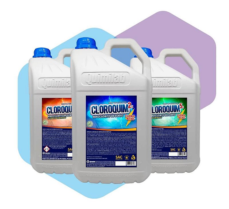 CLOROQUIM 10% HIPOCLORITO CONCENTRADO 5L QUIMILAB - EcoLimpe