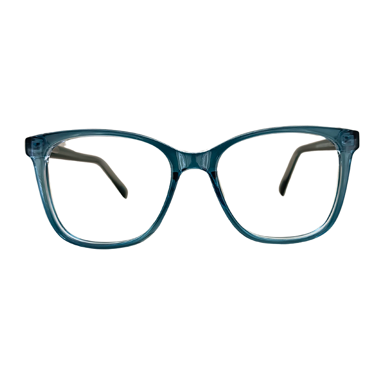 Armação Acetato Basic Azul Transparente - Óticas Beoni