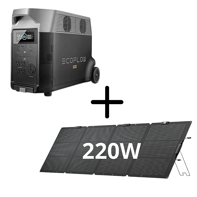 Kit Delta PRO + Placa solar 220W - EcoFlow - EcoFlow | Tech-E no Brasil