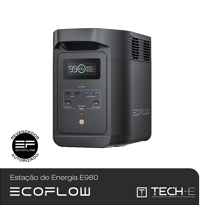 Estação de Energia Portátil - EcoFlow E980 I 980Wh - 500W (127 BR ...
