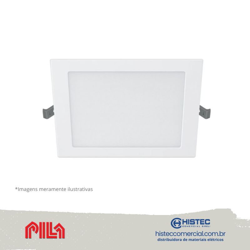 LUMINÁRIA PILA LED 40W 65K EMBUTIR QUADRADA 62x62 BIVOLT RC007B PHILIP ...
