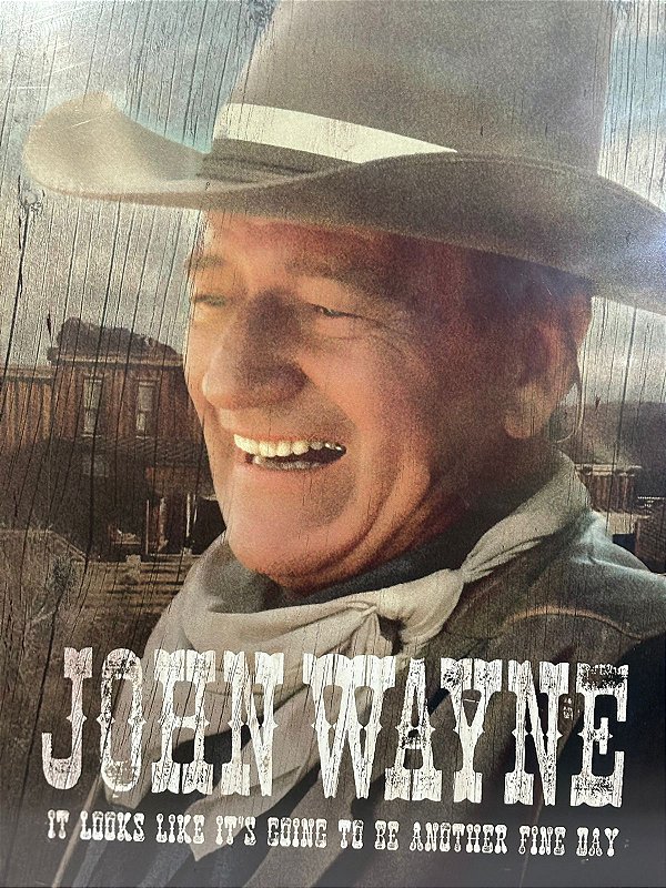 Placa Decorativa Quadro de Parede John Wayne - Estilo Western para Sua ...