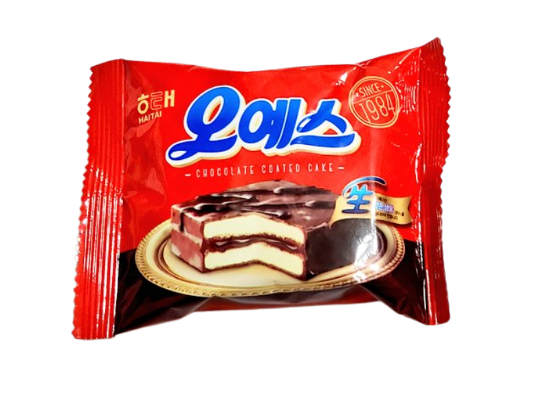 BOLINHO DE CHOCOLATE OH YES HAITAI - UNIDADE (30G) - K-DRAMA FOOD