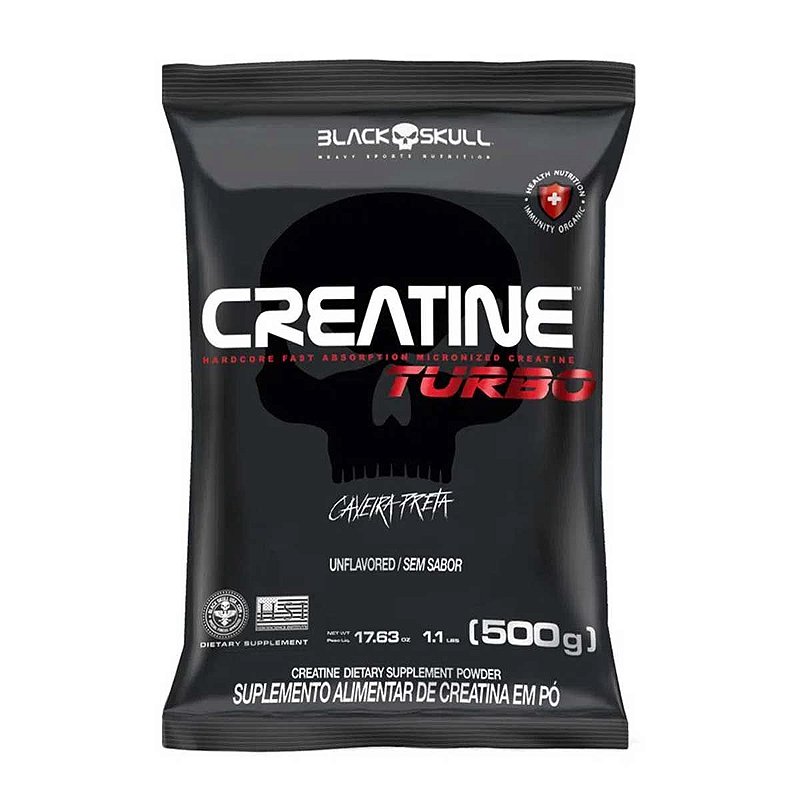 Creatine Turbo Refil 500 gr Creatina Black Skull - Dix ProFit Suplementos