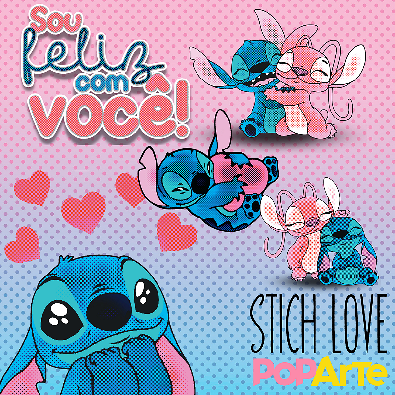 STITCH LOVE - ARQUIVOS DIGITAIS - POP ARTE