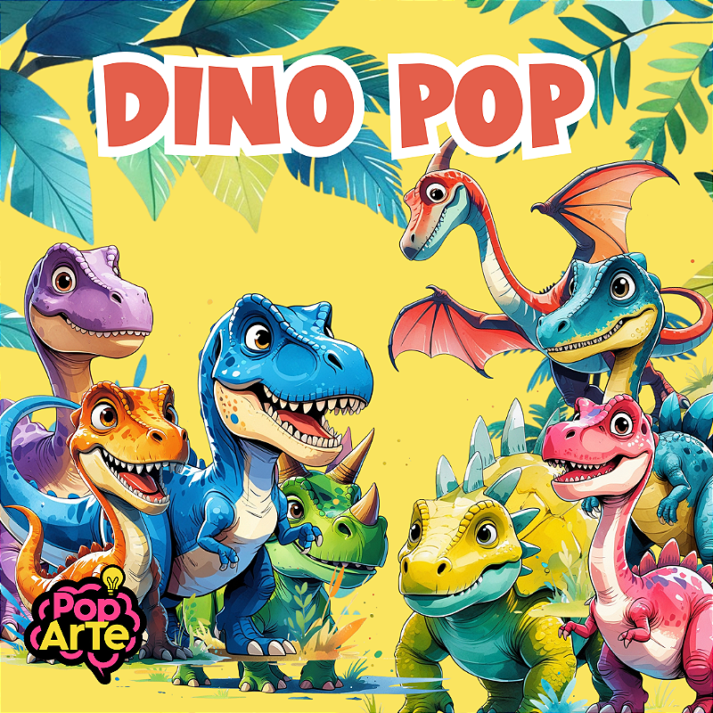 DINO POP - PACOTE DE ARTES DIGITAIS - POP ARTE