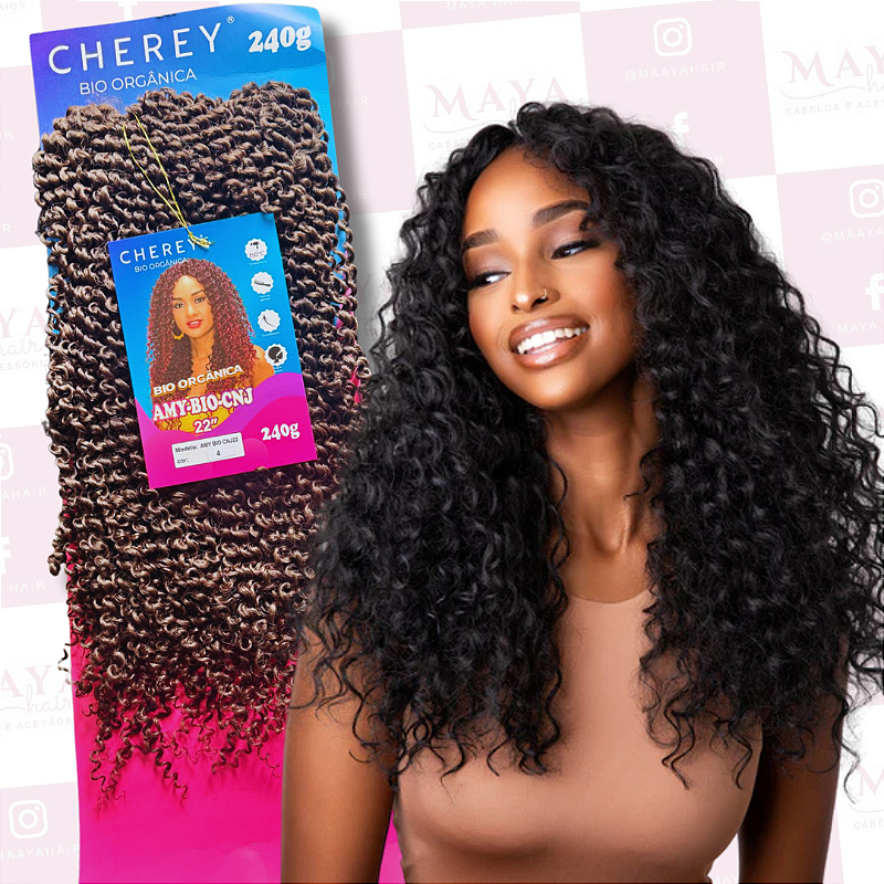 Cabelo Cacheado Amy Bio Orgânico Cherey - Maya Hair