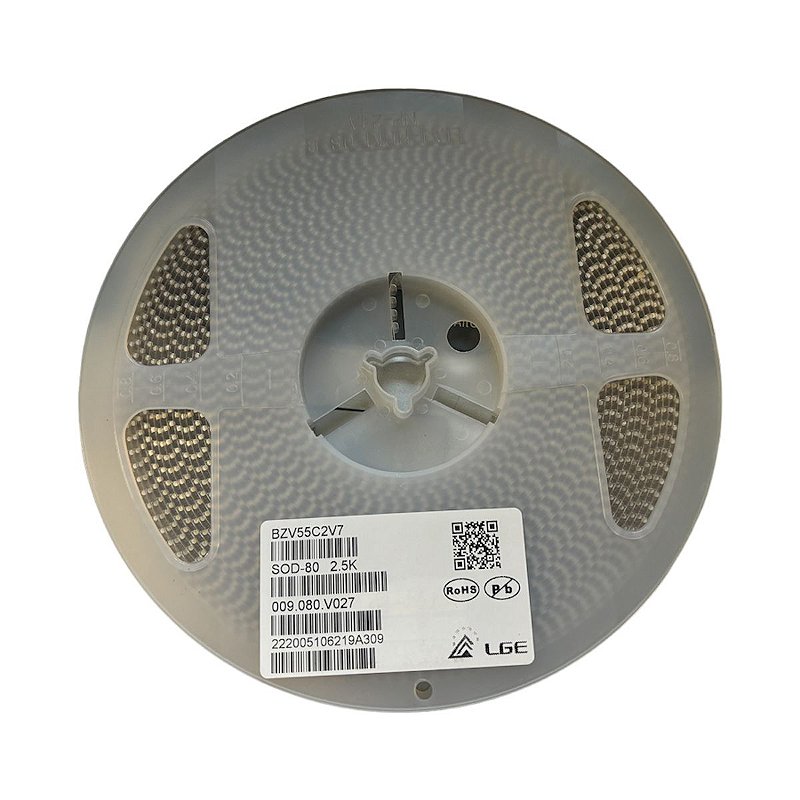 Diodo Zener BZV55C2V7 Do-213AA Mini-Melf 2,7v 1/2W Rolo com 2500 ...