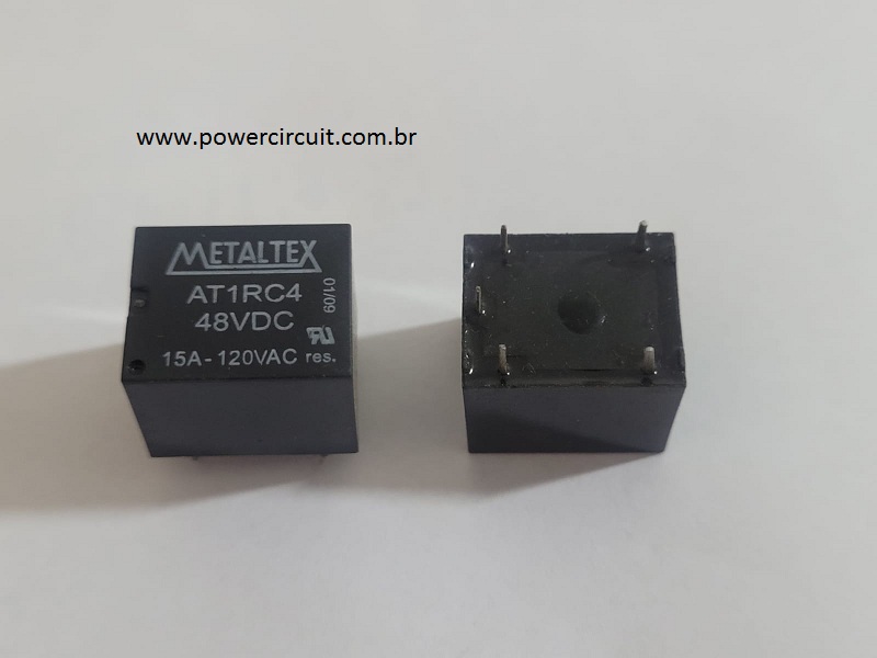 Rele AT1RC4-48V 15A 48V 5 PINOS METALTEX - Power Circuit - Componentes ...