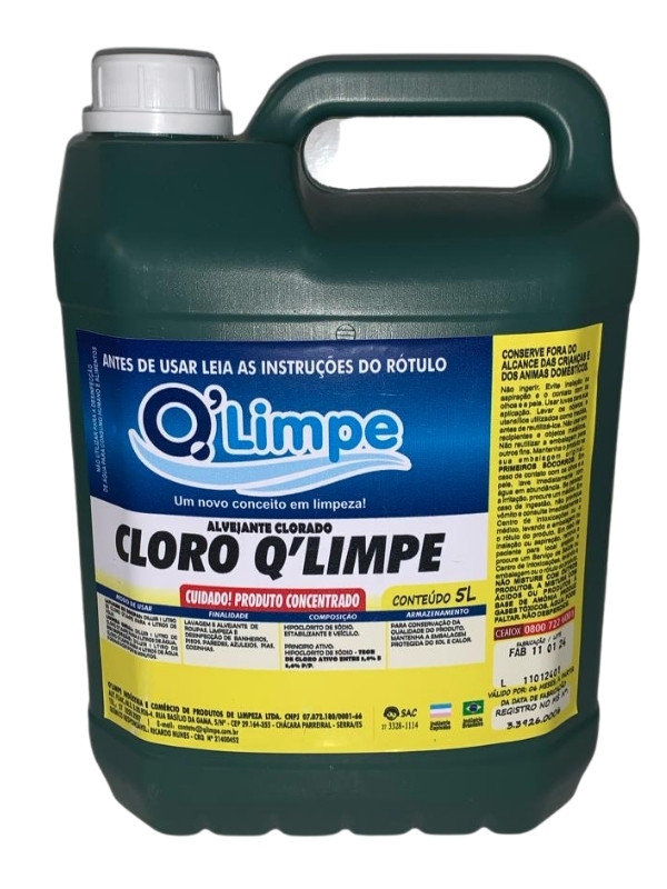 Cloro Concentrado 5Lts - Produtos de limpeza em geral