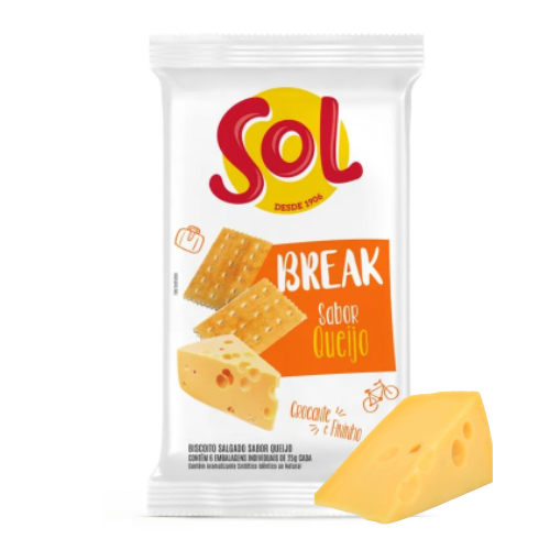 Biscoito Sol Salt Sabor Queijo - 150G - Loja de festa Cabral e Sousa