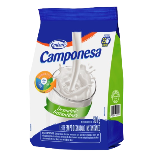 Leite Em Pó Camponesa Desnatado 500G - Loja de festa Cabral e Sousa