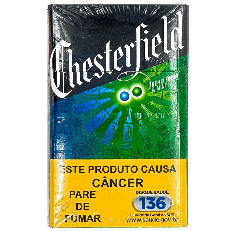 Maço Cigarro Chesterfield Remix Fresh & Mint Hortelã Carteira 20Un ...