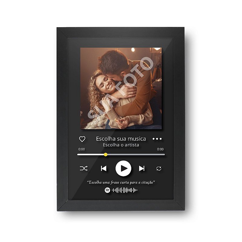 Quadro 3D Interativo Spotify- Personalize Com Sua Música - Beek Geek's Stuff