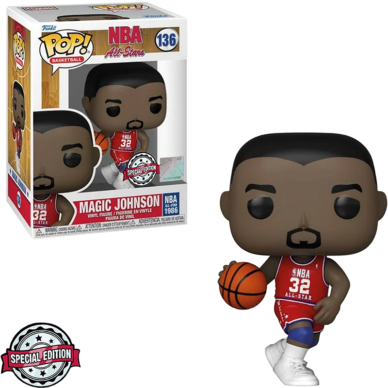 Funko Pop 136 Basketball NBA All Stars 1986 Magic Johnson Special ...
